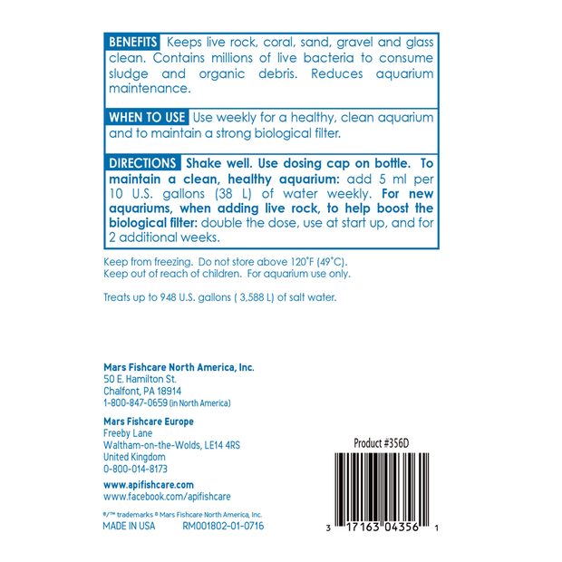 Buy Api Marine Stress Zyme Saltwater Aquarium Cleaning Solution Online ...