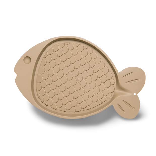 Buy Bella Spill Proof Fish Shaped Cat Mat Tan Online | Better Prices At ...