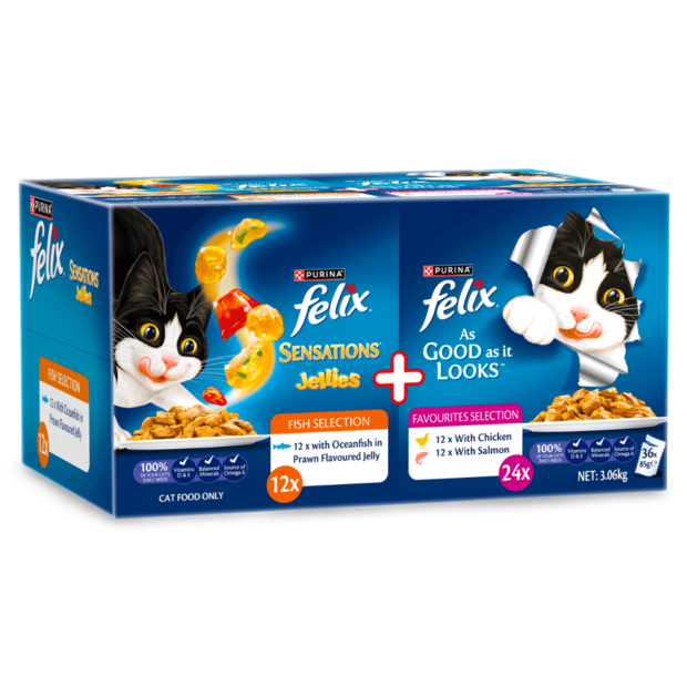 Buy Felix As Good As It Looks Sensations Jelly Adult Wet Cat Food ...