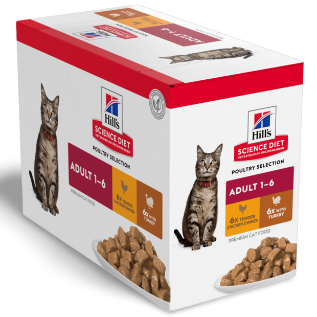 Buy Hills Science Diet Adult Poultry Selection Variety Pack Wet Cat ...