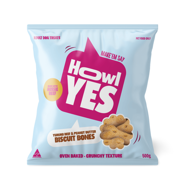 Buy Howl Yes Peanut Butter Biscuit Bones Dog Treats Online | Better ...