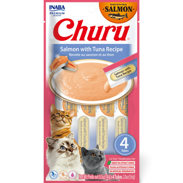 Buy Inaba Churu Salmon With Tuna Recipe Cat Treats Online | Better Prices At Pet Circle