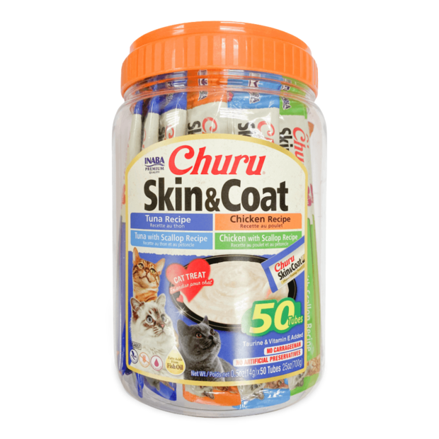 Buy Inaba Churu Skin And Coat Variety Tub Cat Treats Online | Better ...