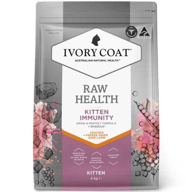Buy Ivory Coat Raw Health Kitten Immunity Dry Food Online | Better ...