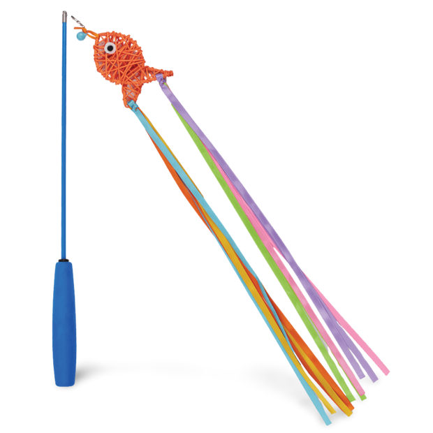 Buy Kazoo Streamer Fish Wand Cat Toy Online | Better Prices At Pet Circle