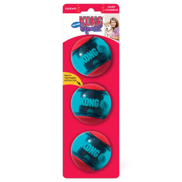 Buy Kong Squeezz Action Squeaking Dog Balls Online | Better Prices At ...