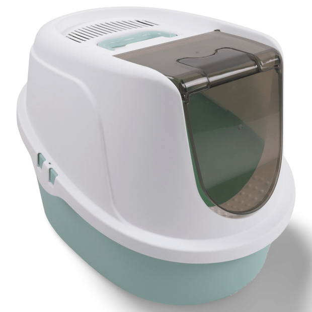 Buy M Pets Eco Tima Large Cat Litter Box Sea Green Online | Better ...