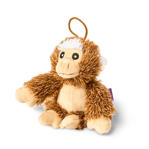 Buy Multipet Mini Bark Buddies Plush Brown Monkey Dog Toy Online ...