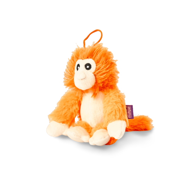 Buy Multipet Mini Bark Buddies Plush Orange Monkey Dog Toy Online ...