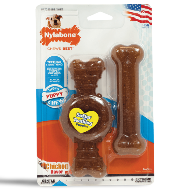 Buy Nylabone Variety Puppy Twin Pack Chicken Online | Better Prices At ...