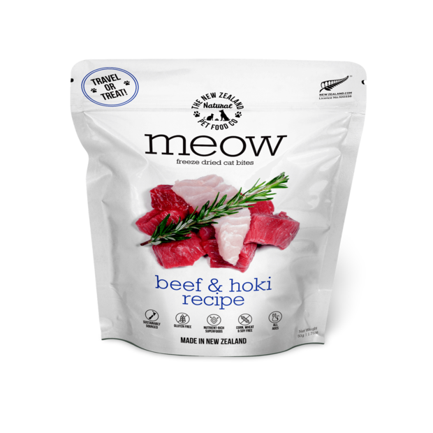 Buy Nz Natural Meow Beef And Hoki Freeze Dried Cat Bites Travel Treat ...