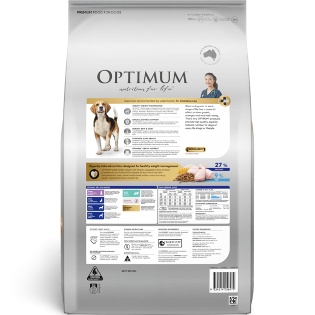 Buy Optimum Adult Healthy Weight Dry Dog Food Chicken Vegetables And ...