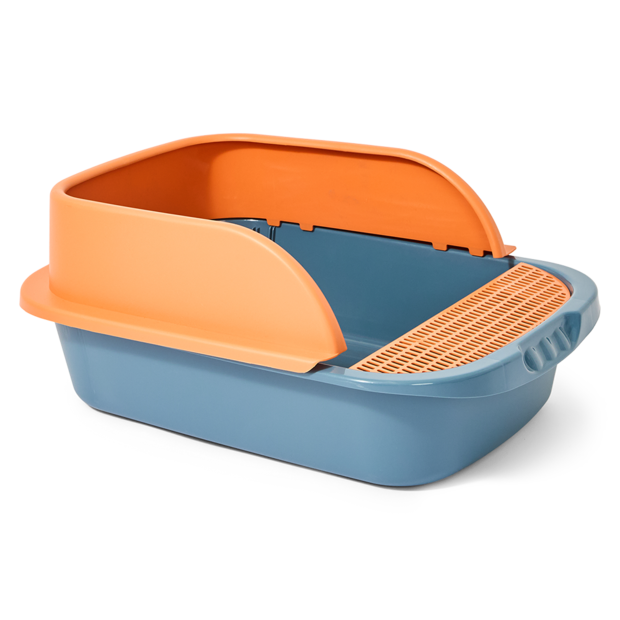 Buy Paws For Life Large Semi Enclosed Cat Litter Box Blue Online ...