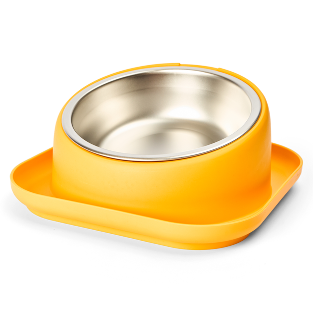 Buy Paws For Life Stainless Steel Pet Bowl Yellow Online | Better ...