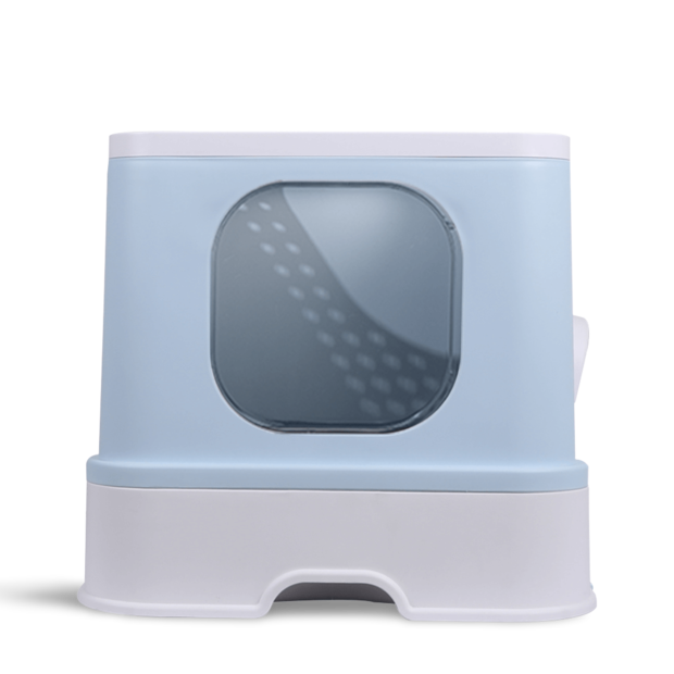 Buy Pawz Fully Enclosed Odour Control Cat Litter Box Blue Online ...