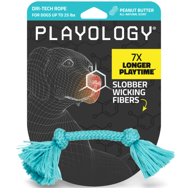 Buy Playology Senior Dri Tech Dental Rope Peanut Butter Online | Better ...