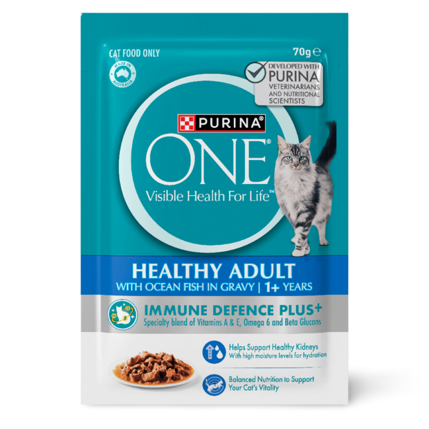 Buy Purina One Adult Oceanfish In Gravy Wet Cat Food Pouches Online ...