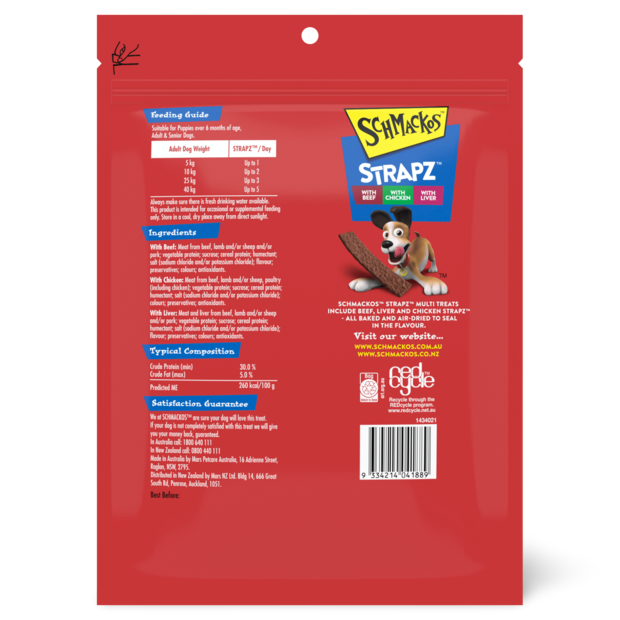 Buy Schmackos Strapz Variety Pack Chicken Beef Liver Dog Treats Online ...