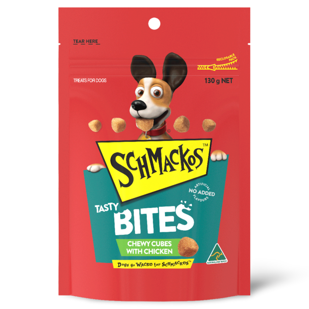 Buy Schmackos Tasty Bites Chewy Cubes Chicken Chew Dog Treats Online ...
