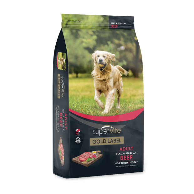 Buy Supervite Gold Label Adult Beef Dry Dog Food Online | Better Prices ...