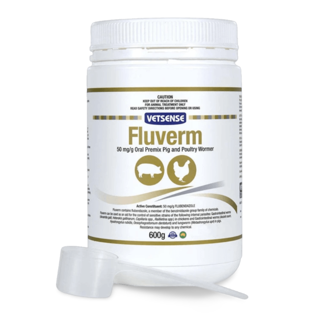 Buy Vetsense Fluverm Oral Premix Pig And Poultry Powdered Wormer Online ...