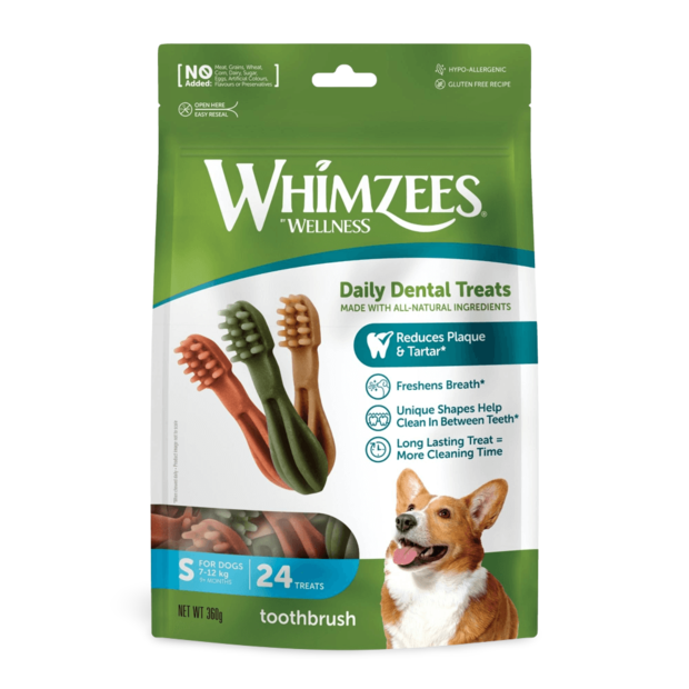 Buy Whimzees Toothbrush Small Dental Dog Treats Online | Better Prices ...