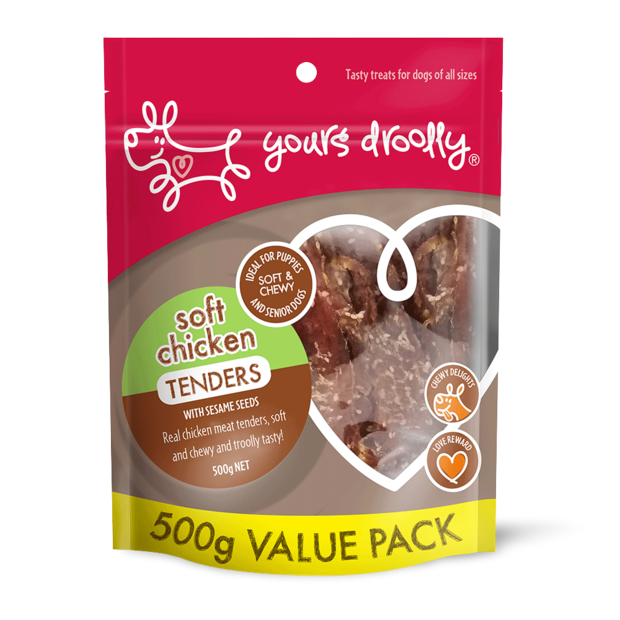 Buy Yours Droolly Soft Chicken Tenders Dog Treats Online | Better ...