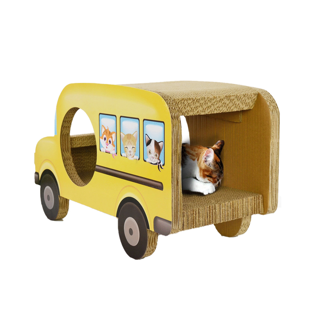 Buy Zodiac Cat Scratcher Yellow Bus Online | Better Prices At Pet Circle