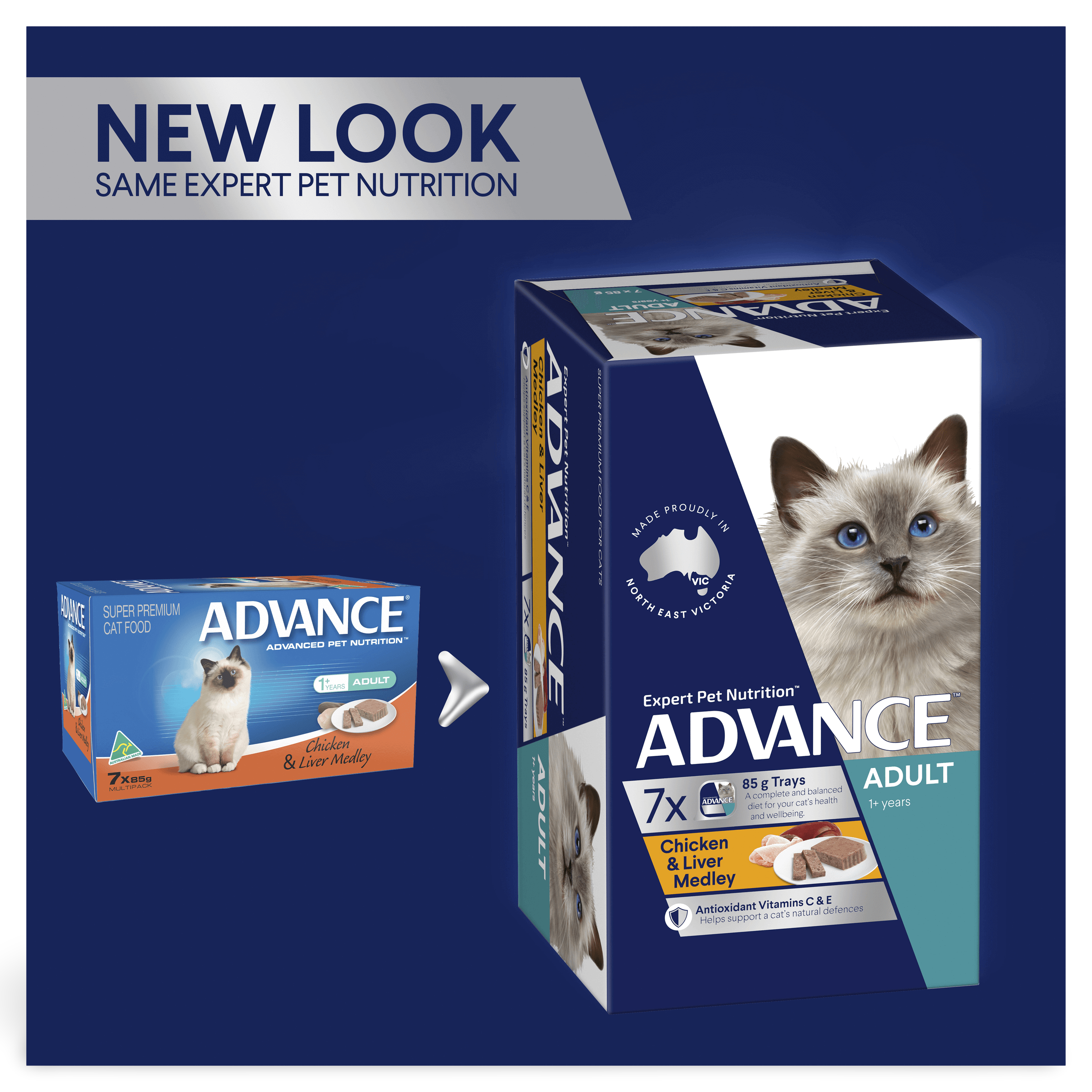 Buy Advance Adult Chicken And Liver Medley Wet Cat Food Trays Online ...