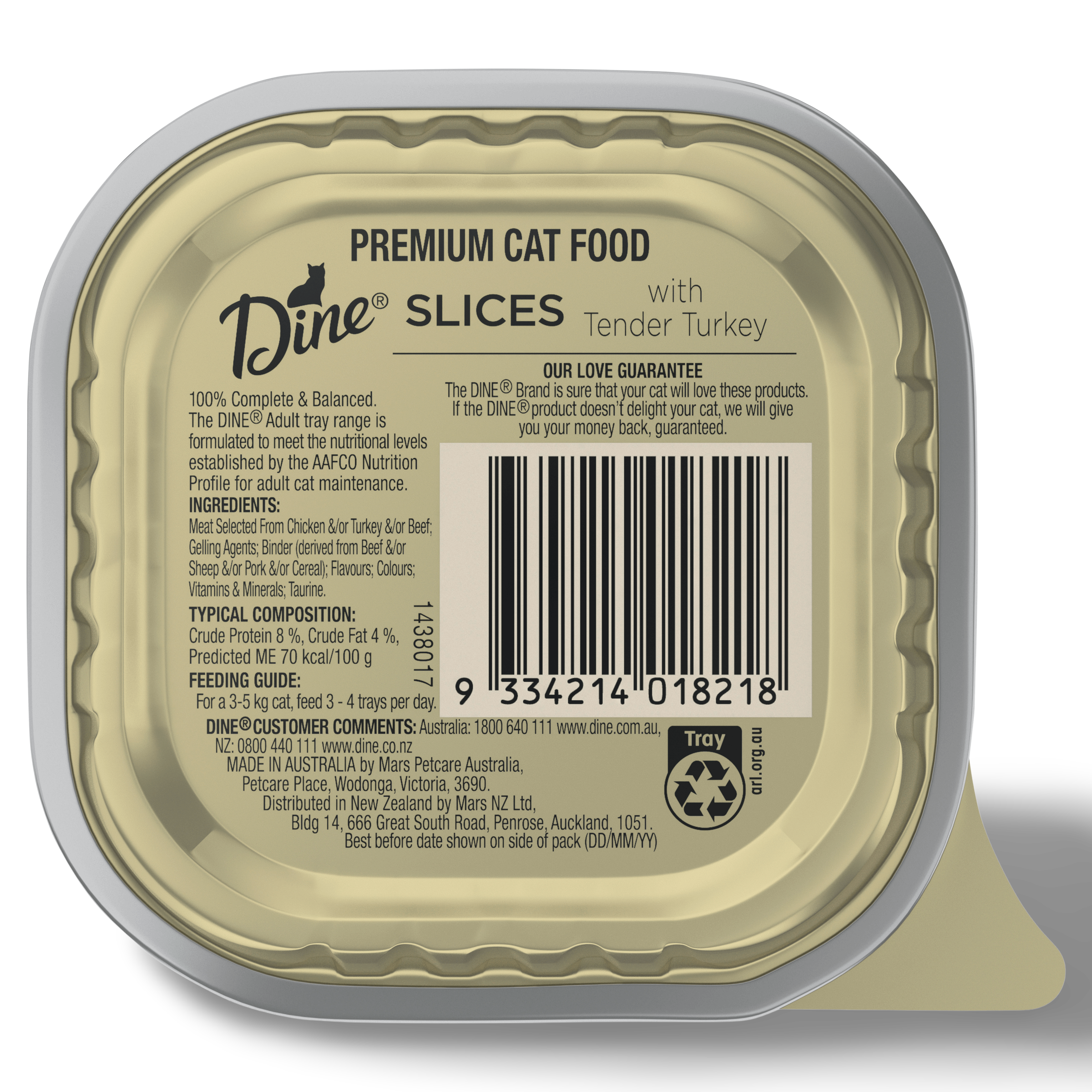 Buy Dine Wet Cat Food Cuts In Gravy With Turkey Tray Online | Low ...