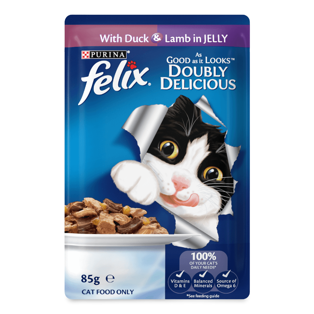 Buy Felix Wet Cat Food Adult Doubly Delicious Meat Selection Pouches ...