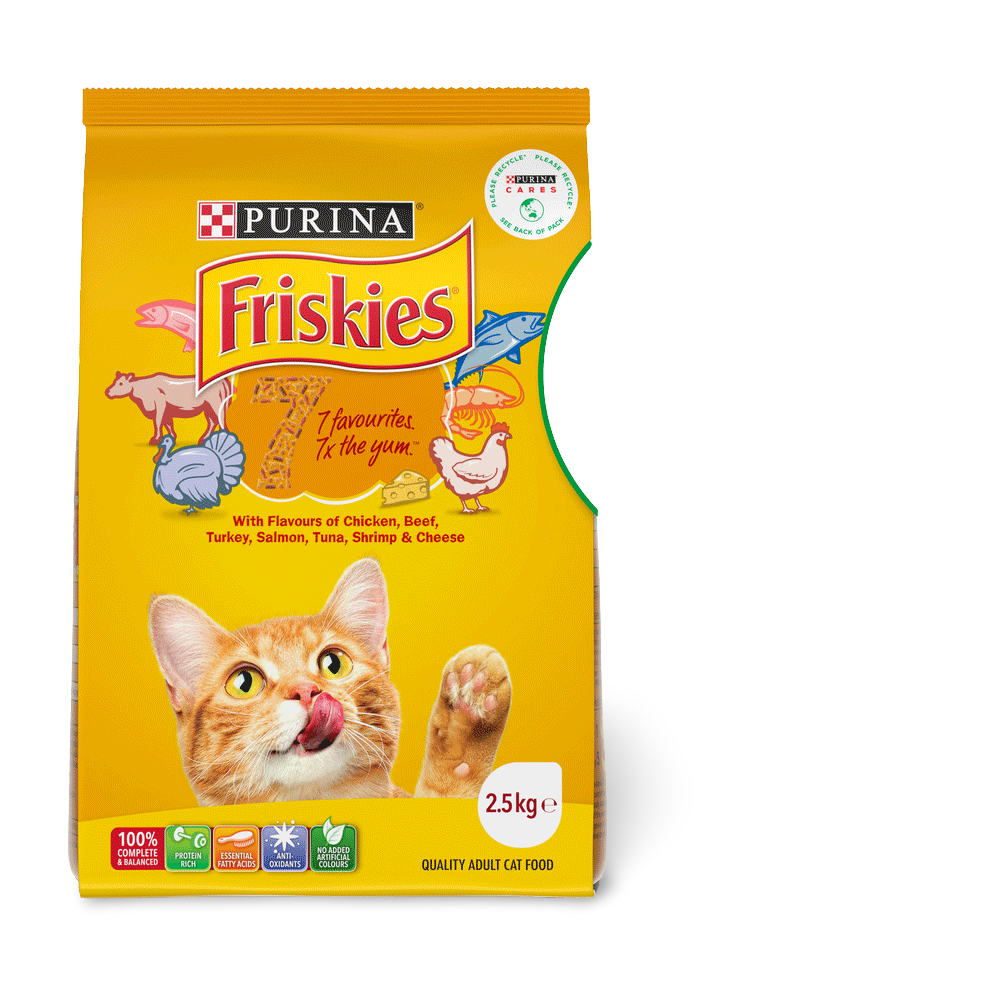 Buy Friskies Dry Cat Food Adult 7 Flavours Online | Better Prices At ...