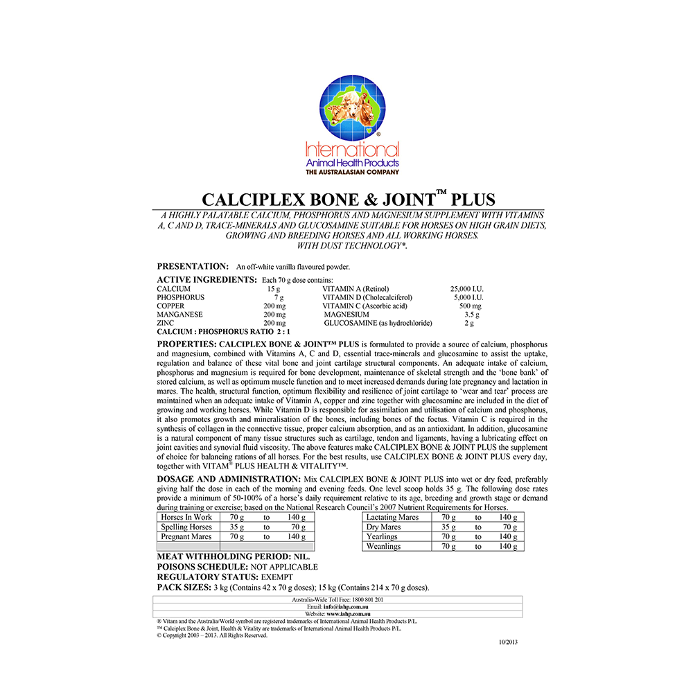 Buy Iah Calciplex Bone And Joint Plus Online | Better Prices At Pet Circle