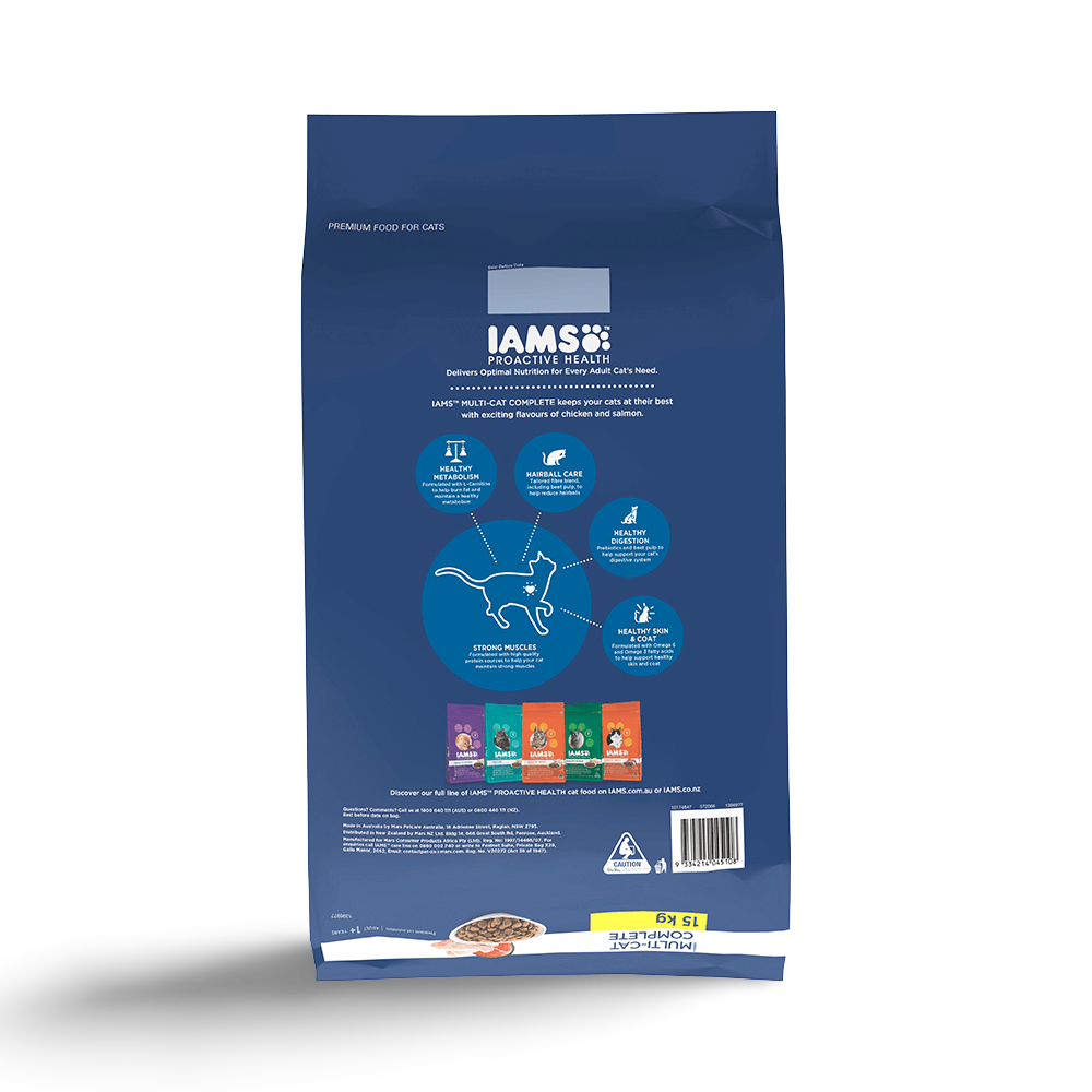 Buy Iams Dry Cat Food Adult Multi Cat Chicken And Salmon Online Low Prices Free Shipping