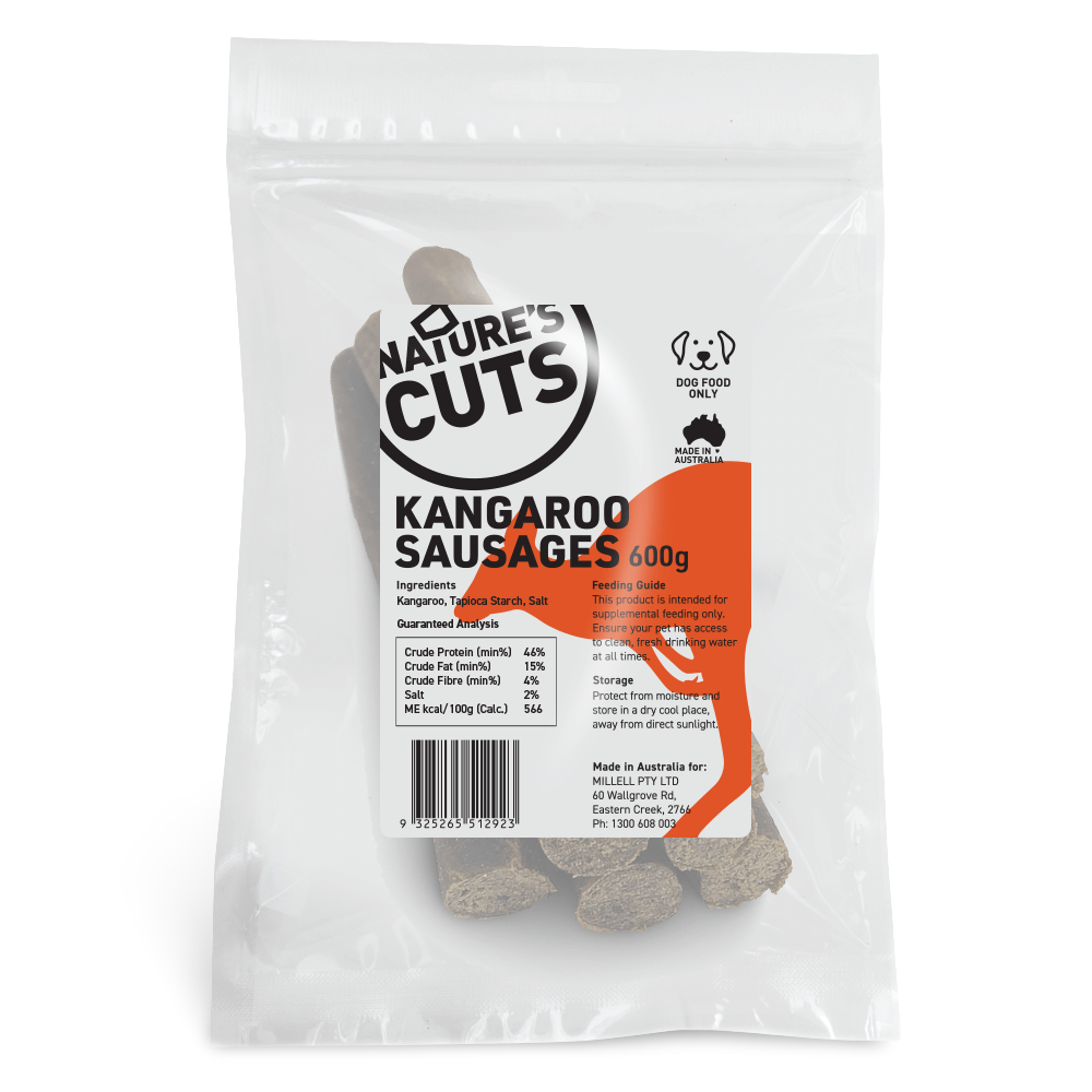 Buy Natures Cuts Kangaroo Sausages Online | Better Prices At Pet Circle