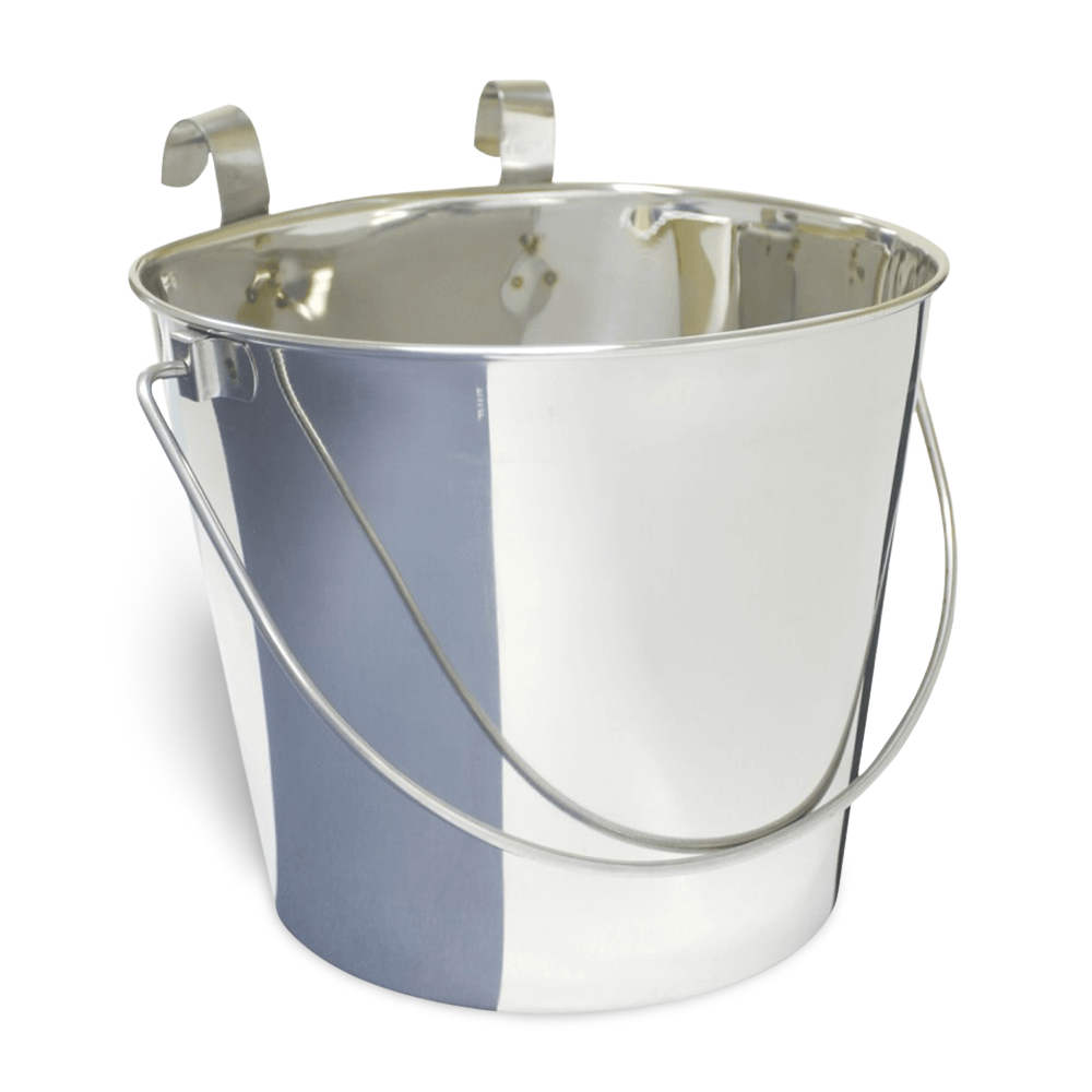 Buy Zeez Stainless Steel Flat Sided Bucket Pail With Two Hooks Online ...