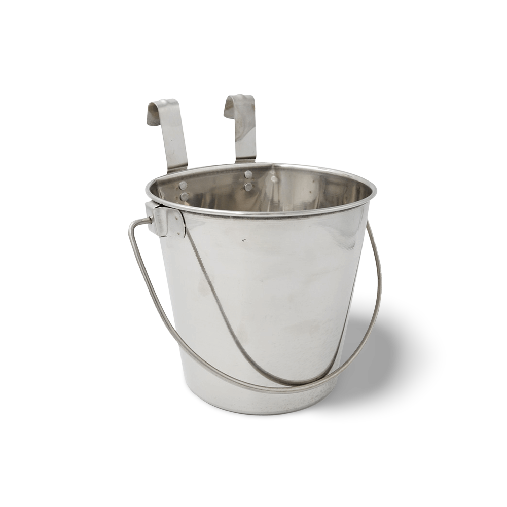 Buy Zeez Stainless Steel Flat Sided Bucket Pail With Two Hooks Online ...